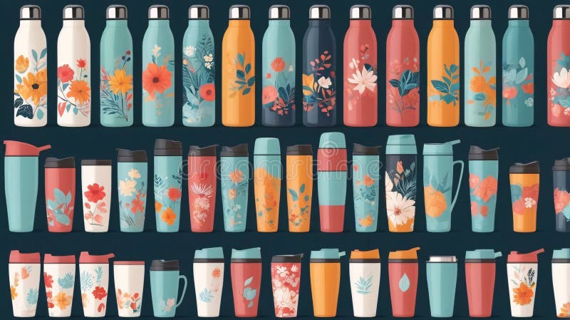 Patterned Reusable Water Bottles Stock Photos - Free & Royalty-Free ...