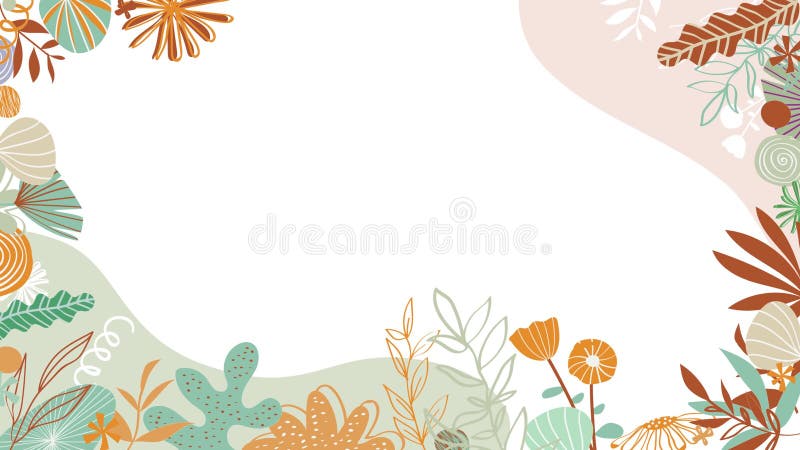 Floral Patterns Around Edges. Animation Stock Footage - Video of ...