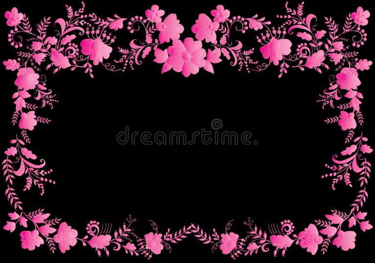 Pink Traditional Floral Frame Stock Illustrations – 11,844 Pink ...