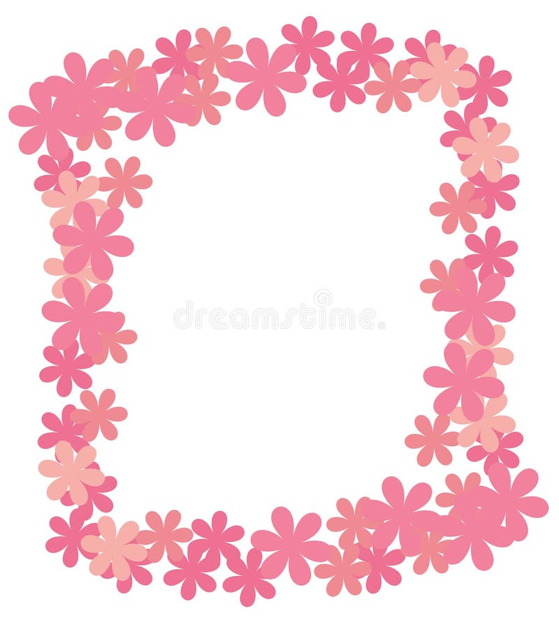 Framework with Flower Pattern Stock Vector - Illustration of rectangle ...