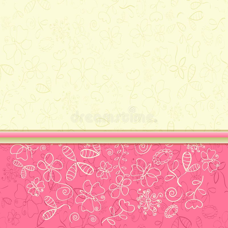 Pink and White Background with Lace Stock Vector - Illustration of card ...