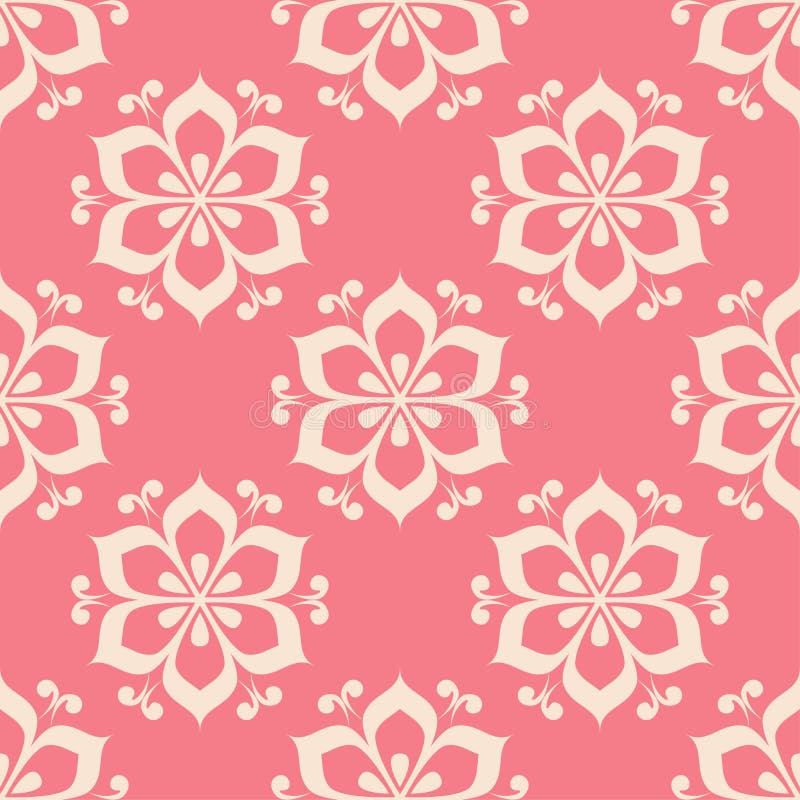 Floral Pink Seamless Pattern. Background with Fower Elements for ...