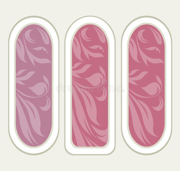 Floral Pink Tags for Template Vector Stock Vector - Illustration of ...