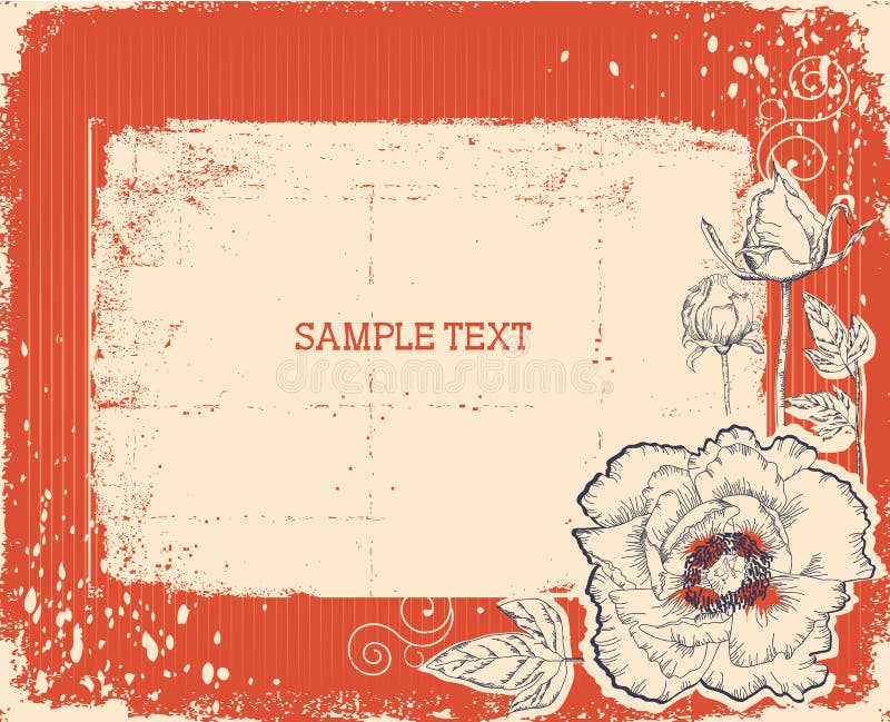 Floral background.POstcard stock vector. Illustration of blossom - 13968522