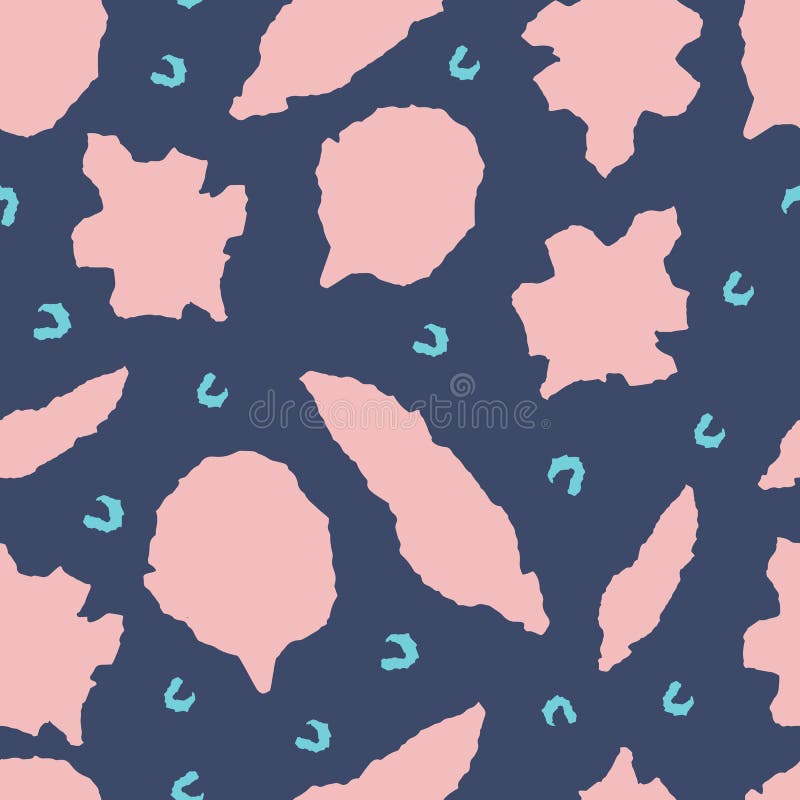 Floral Print Seamless Pattern. Contemporary Tropical Design with Torn ...