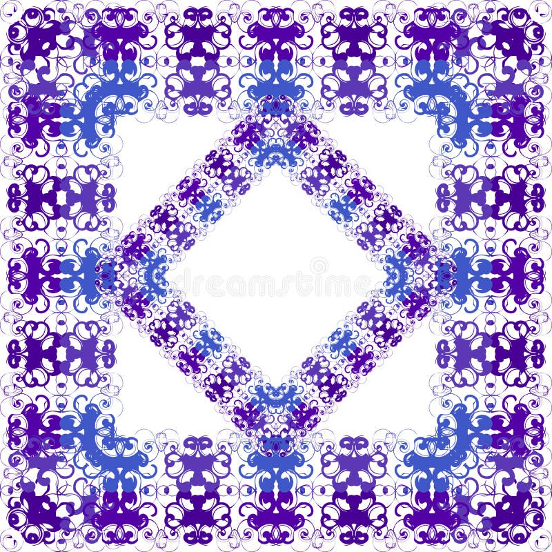 Floral purple pattern stock vector. Illustration of curve - 62643519