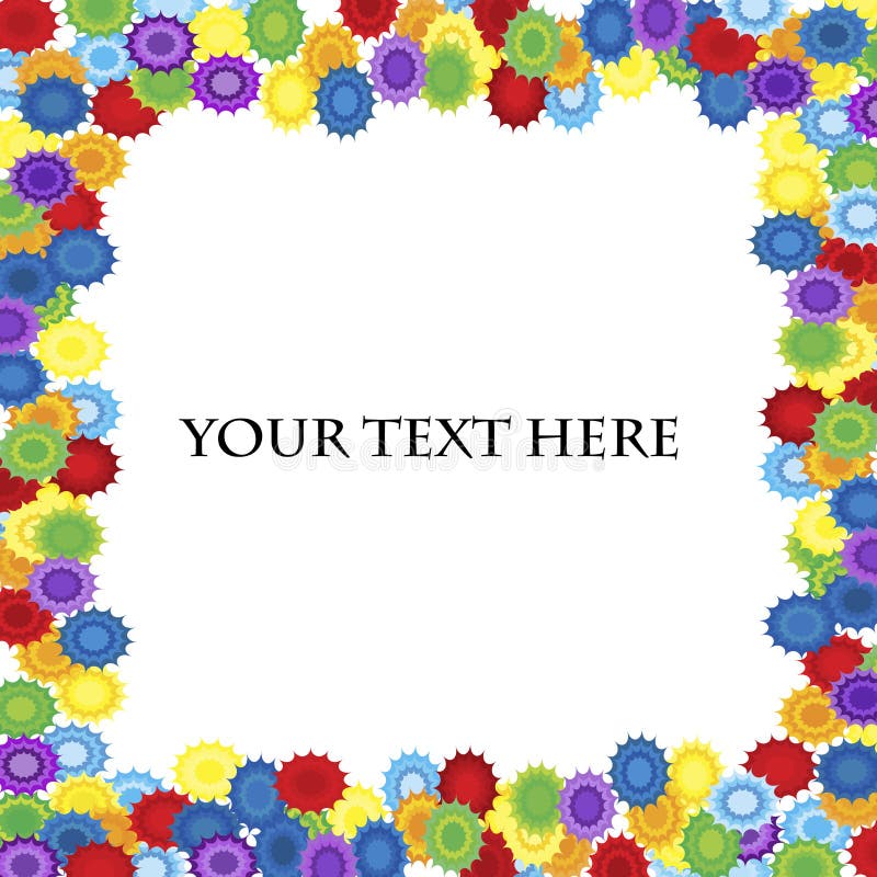 Floral rainbow frame stock illustration. Illustration of background ...