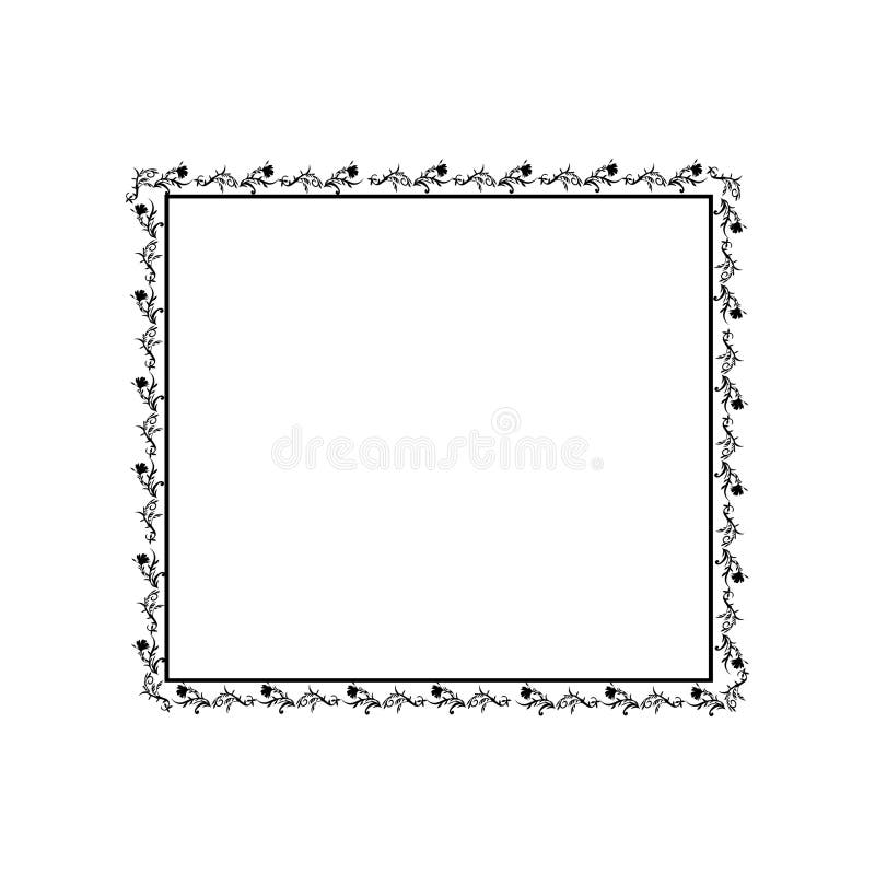Floral Rectangle Border Flower Free Vector Illustration Stock Vector ...