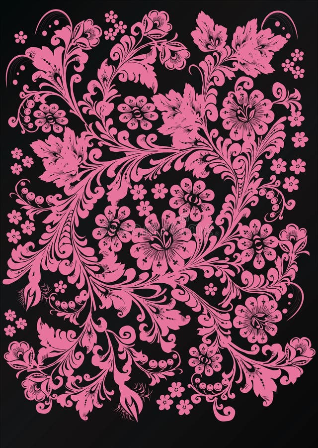 Floral red design stock illustration. Illustration of floral - 5835946