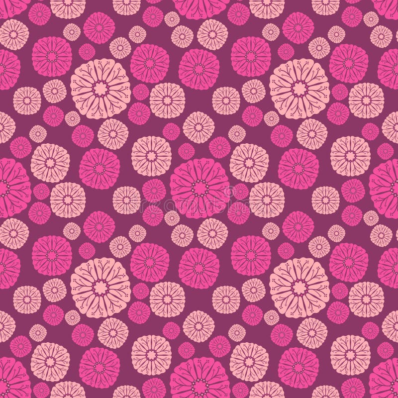 Floral Repeat Pattern Tile Wallpaper, Art Nouveau Seamless Background Stock Illustration ...
