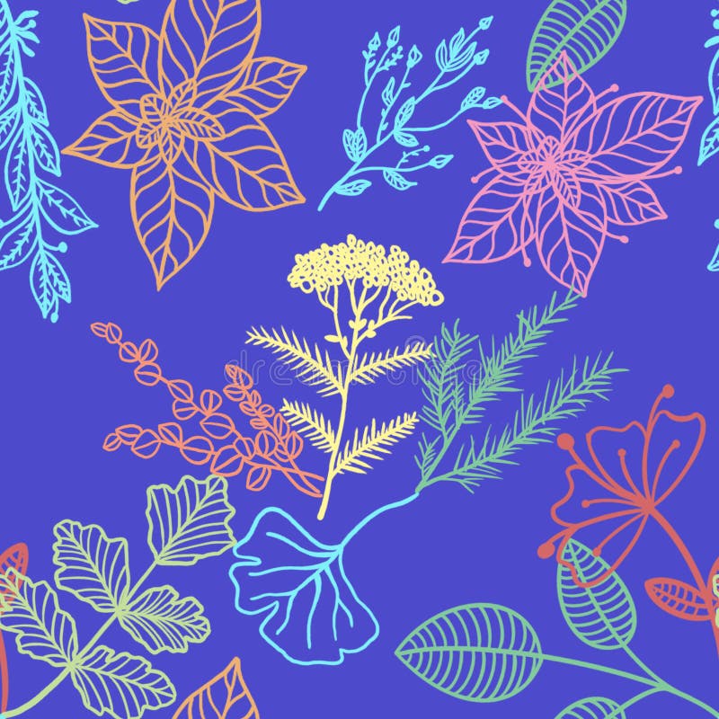 Floral Repeating Pattern stock illustration. Illustration of crop ...