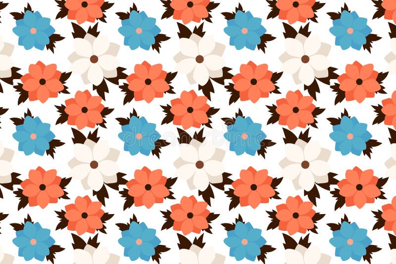 Floral Repeating Pattern. Summer Floral Background Stock Illustration ...