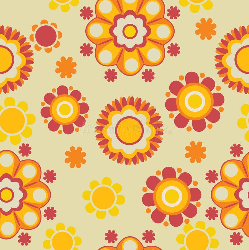 Floral retro pattern stock vector. Illustration of seamless - 4821522