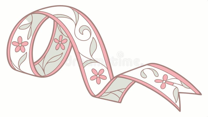 Floral Ribbon Design, Decorative and Elegant Element Vector Design ...