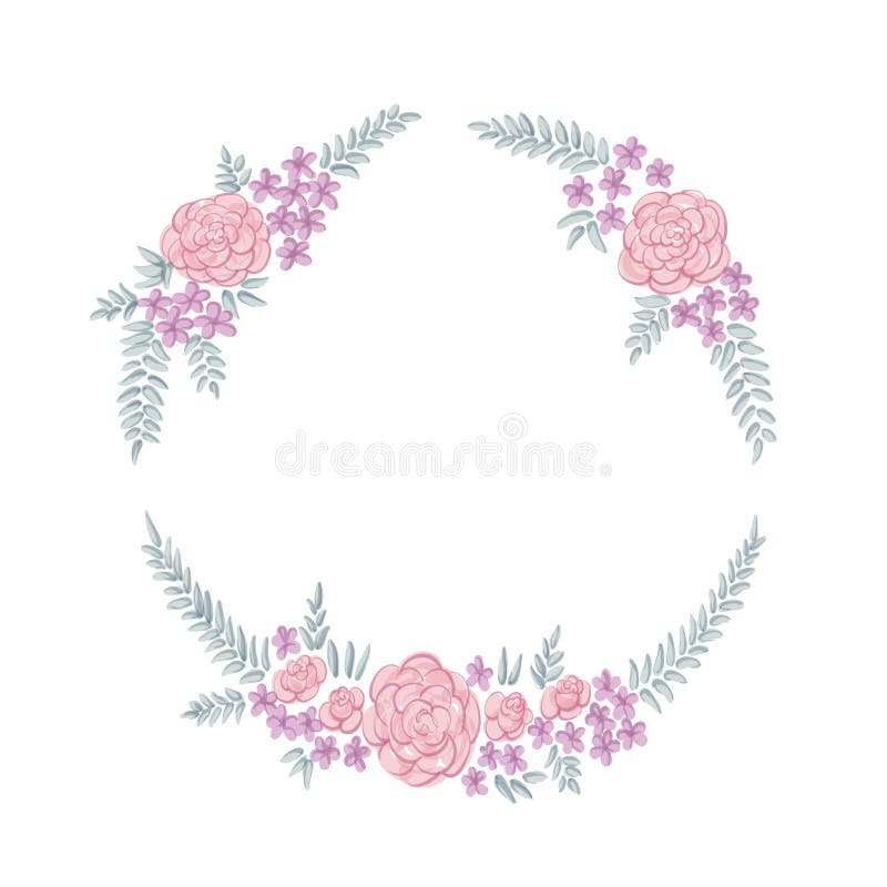 Floral ring frame stock vector. Illustration of herbal - 69321901