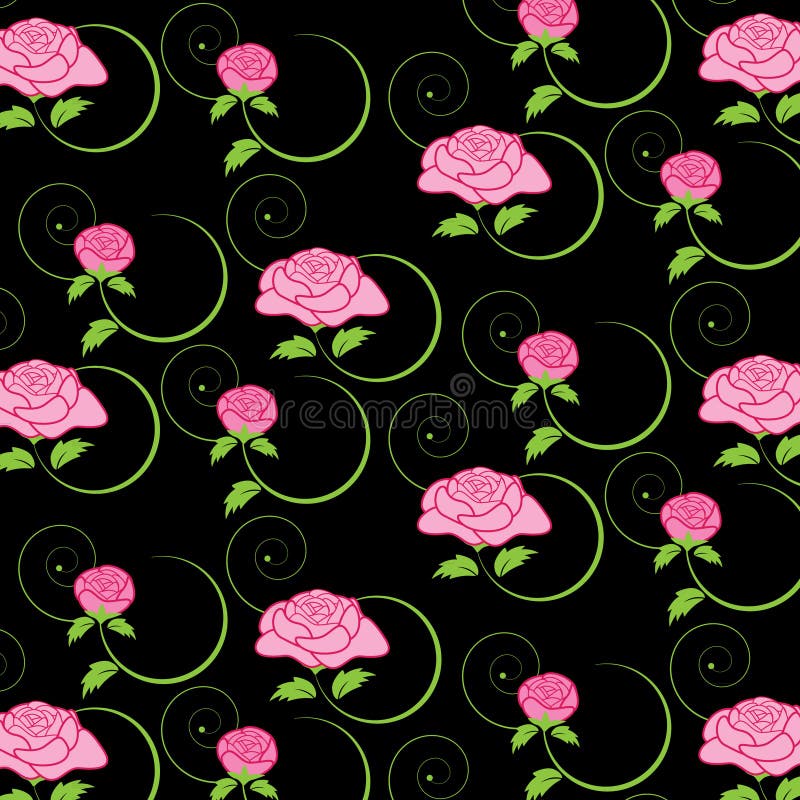Floral Rose pattern stock vector. Illustration of background - 95604964