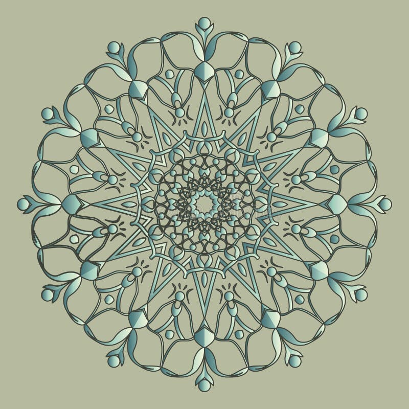 Floral Round Decorative Symbol. Vintage Decorative Elements. Abstract ...