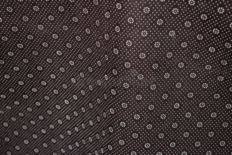 Floral Round Fabric Pattern with Dots Brown Color Stock Photo - Image ...