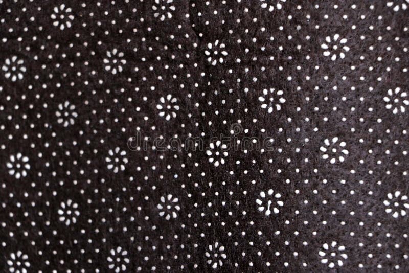 Floral Round Fabric Pattern with Dots Brown Color Stock Photo - Image ...