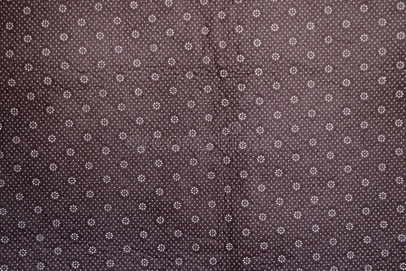 Floral Round Fabric Pattern with Dots Brown Color Stock Image - Image ...