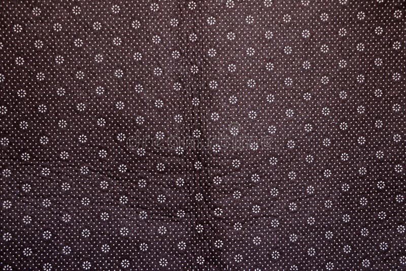 Floral Round Fabric Pattern with Dots Brown Color Stock Photo - Image ...