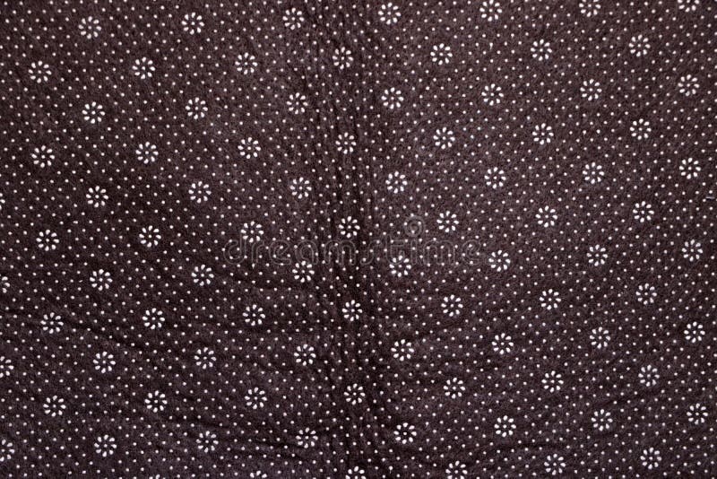 Floral Round Fabric Pattern with Dots Brown Color Stock Photo - Image ...