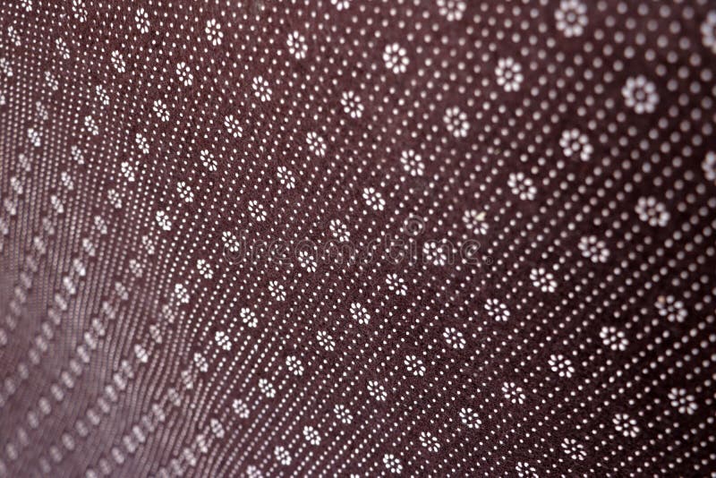 Floral Round Fabric Pattern with Dots Brown Color Stock Photo - Image ...
