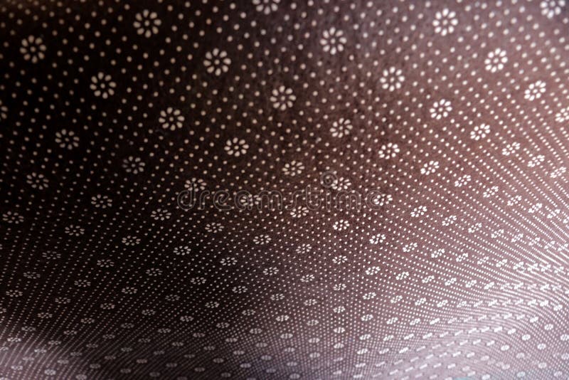 Floral Round Fabric Pattern with Dots Brown Color Stock Photo - Image ...