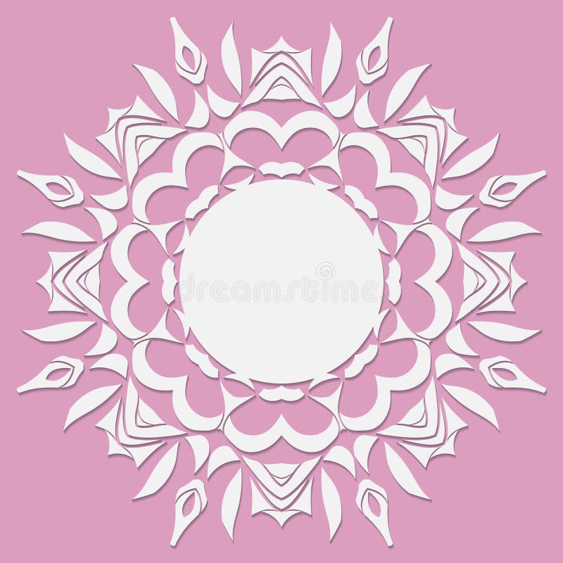 Floral Round Frame, Template for Design Stock Vector - Illustration of ...