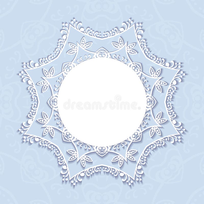 Floral Round Frame, Template for Design Stock Vector - Illustration of ...