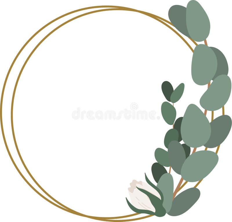 Floral Round Frame stock vector. Illustration of wreath - 292312245