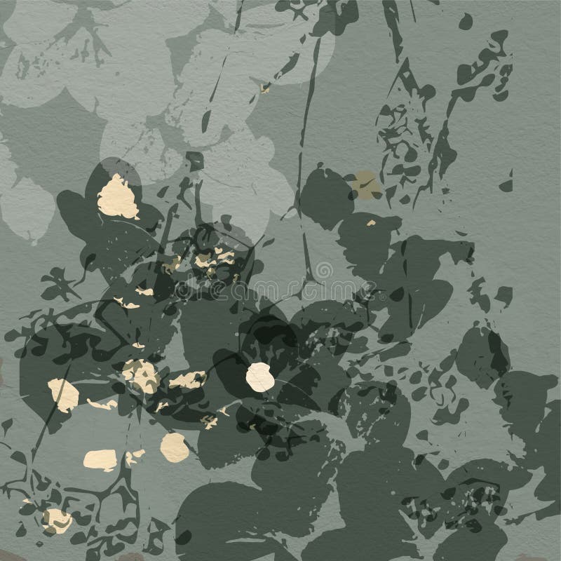 Floral Rustic Background with Hand Drawn Doodle Flowers and Botanical ...