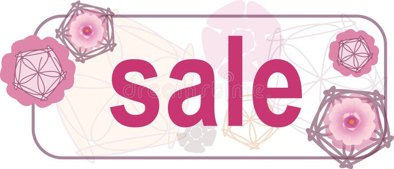 Floral sale sign stock illustration. Illustration of sale - 17630836