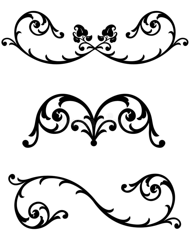Retro Scrollwork Stock Illustrations – 4,067 Retro Scrollwork Stock ...