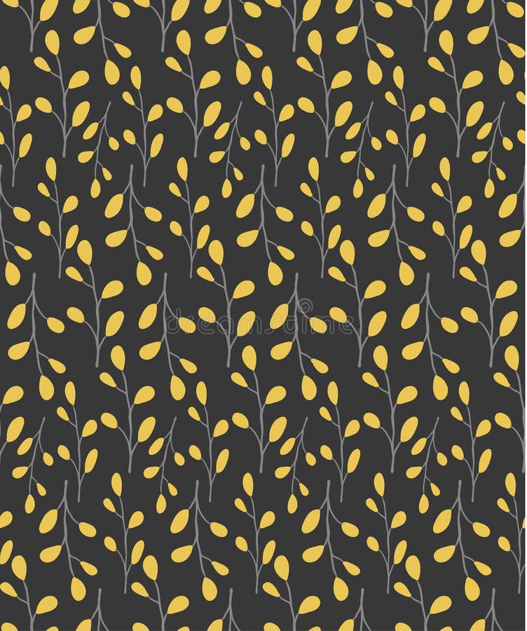 Floral Seamless Background of Flax Plant Stock Vector - Illustration of ...