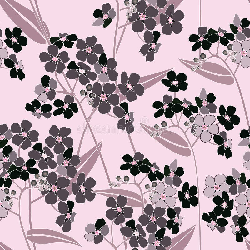 Floral Seamless Background Gentle Flower Pattern Stock Illustrations ...