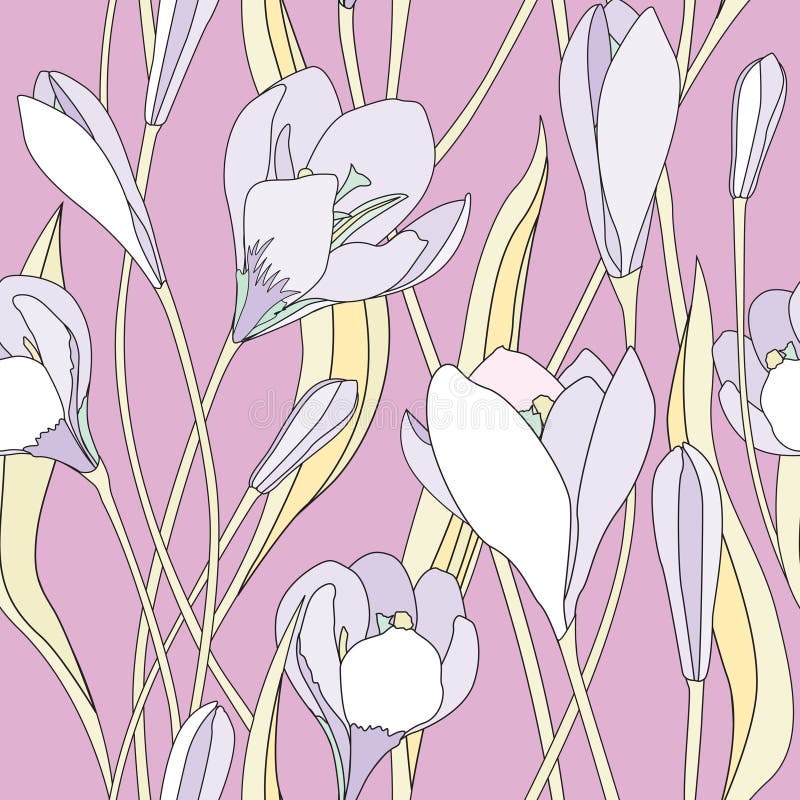 Floral Seamless Background. Gentle Flower Pattern. Stock Illustration ...