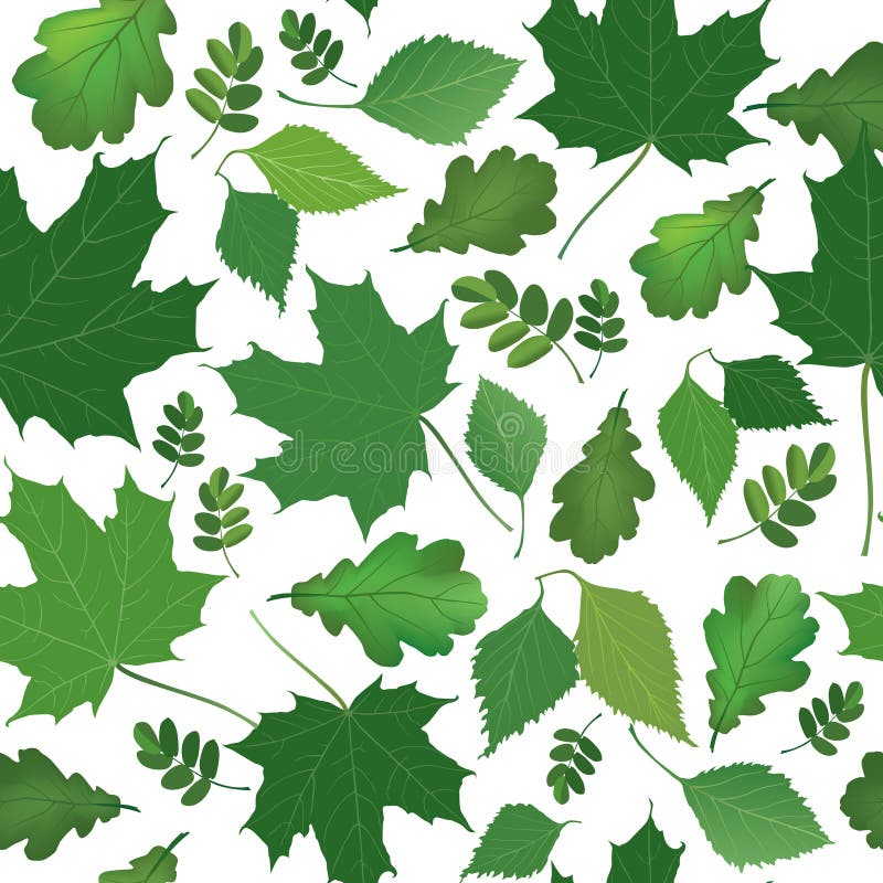 Floral Seamless Background. Nature Green Leaf Texture. Stock ...