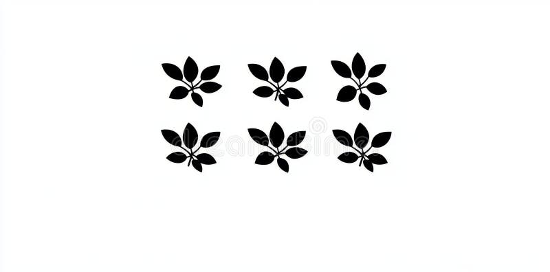 Floral Seamless Design. Geometric Leaf Pattern Repeating. Black Flowers ...
