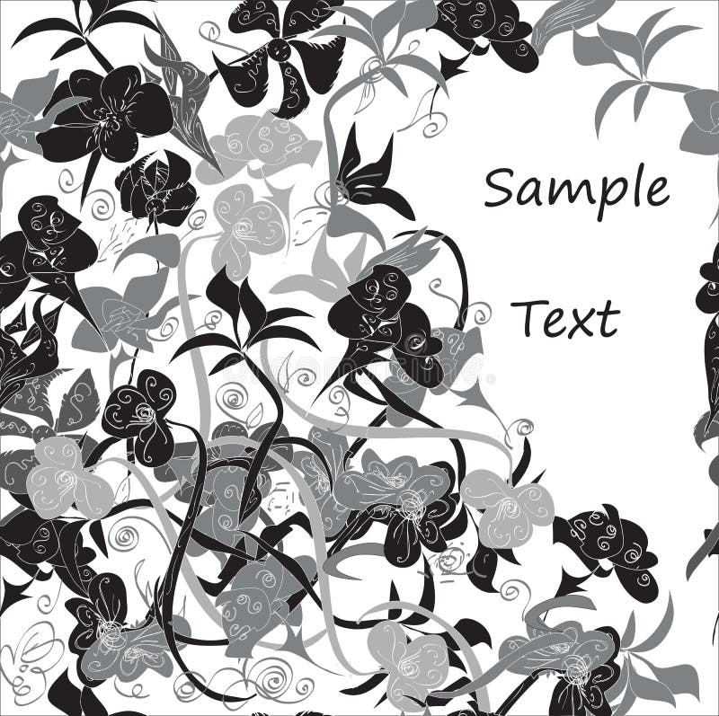 Interlacing Silhouettes Abstract Flowers. Seamless Pattern Stock Vector ...