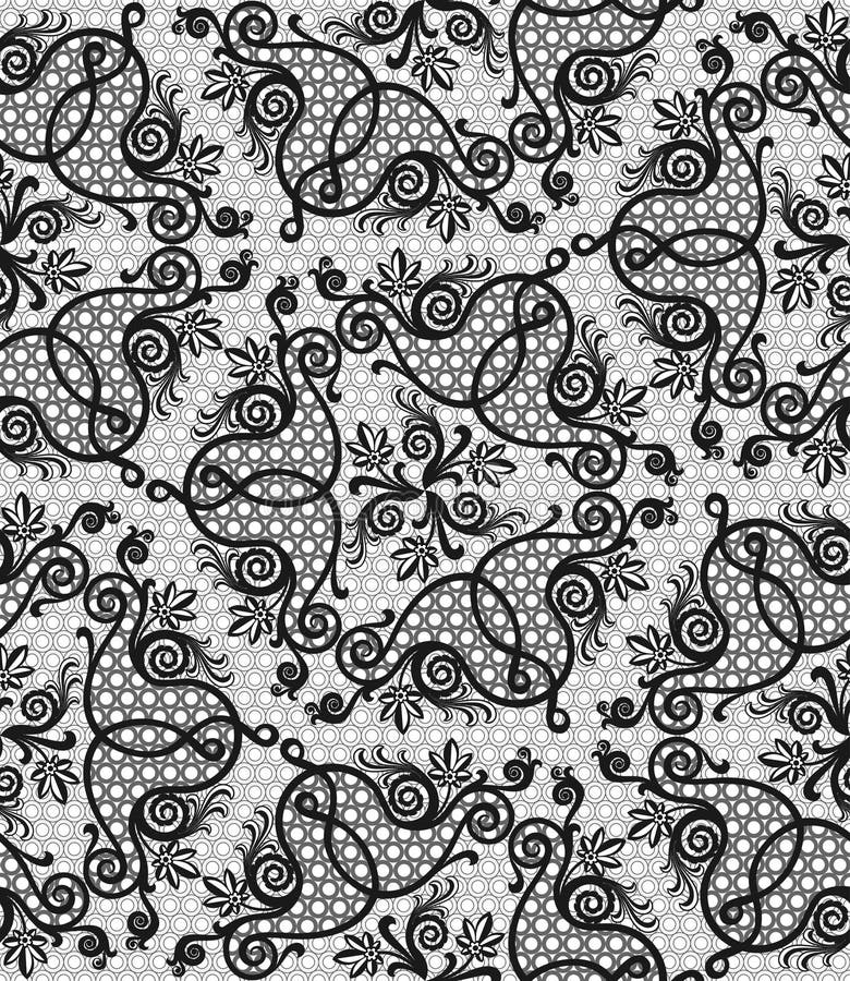 Floral Seamless Lace Pattern Stock Vector - Illustration of retro ...