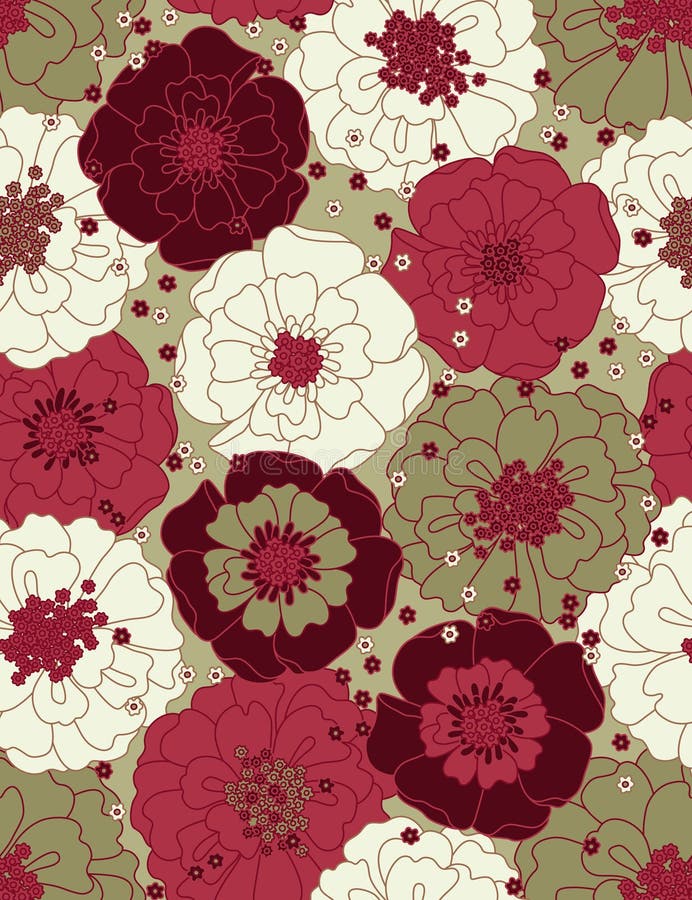 Seamless Floral Pattern stock vector. Illustration of seamless - 12141439