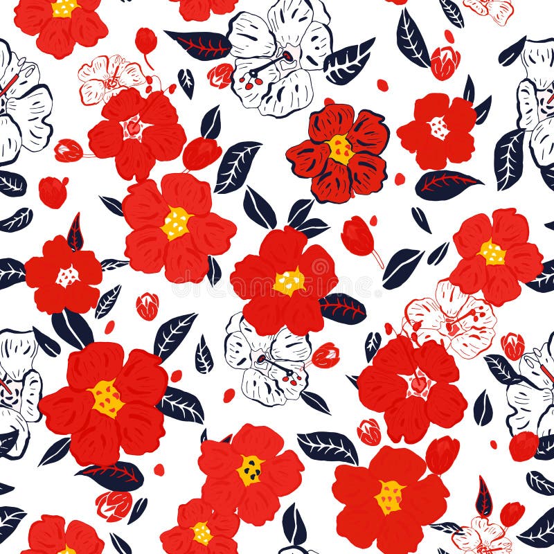 Floral seamless pattern stock vector. Illustration of seamless - 59628610