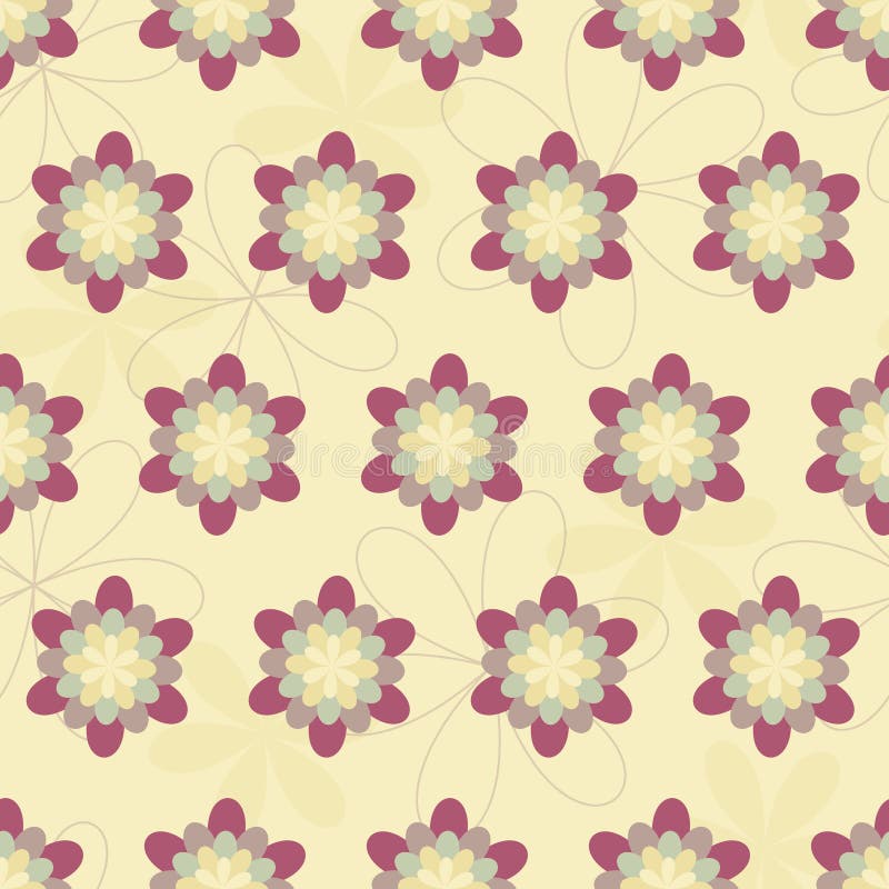 Floral Seamless Pattern. Abstract Simple Background Stock Illustration ...