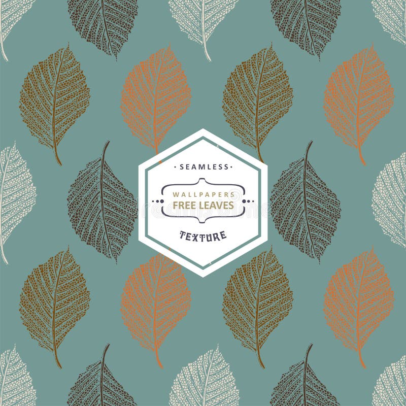 Floral Seamless Pattern with Autumn Tree Leaves. Stock Vector ...