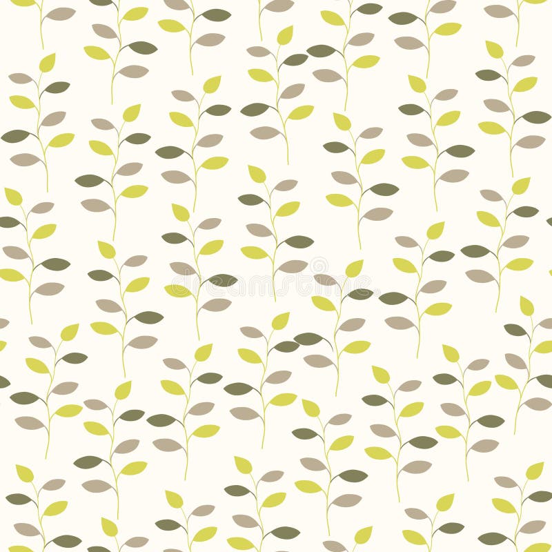 Floral Seamless Pattern Colorful Branch Elements. Random Placed Vector ...