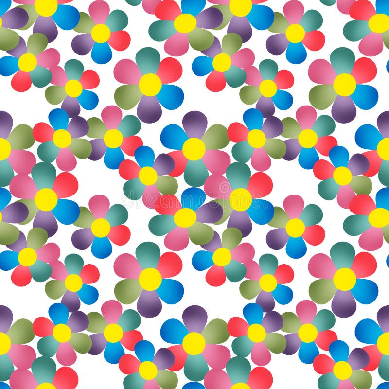 Floral Seamless Pattern with Colorful Flowers Texture Stock ...