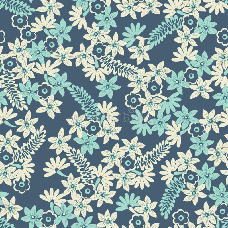 Floral Seamless Pattern. Cute Vector Background Stock Illustration ...