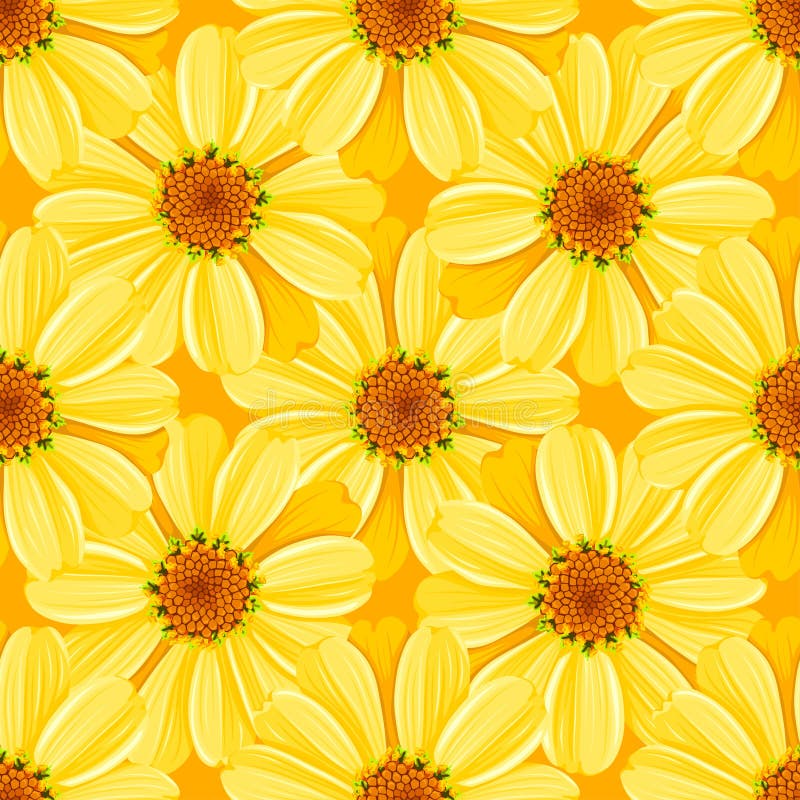 Floral Seamless Pattern - Daisy Stock Vector - Illustration of paper ...