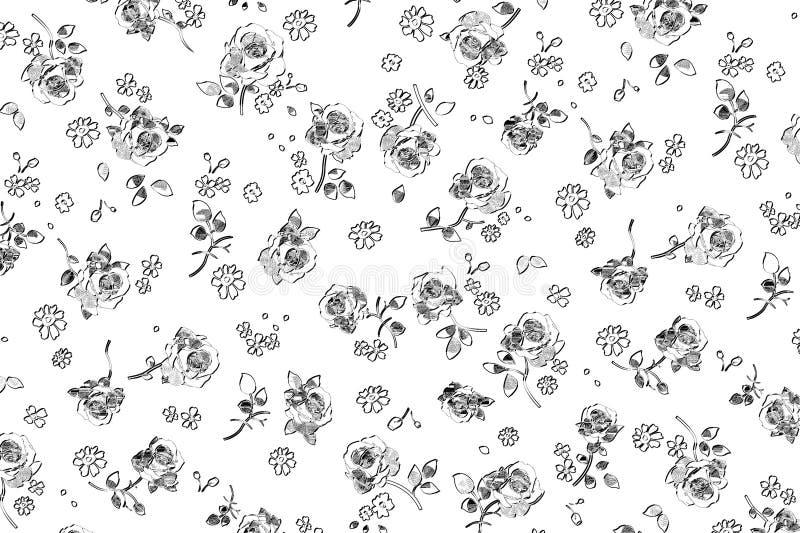 Diagonal Flower Lines Pattern Background. Flat Abstract Flower Lines ...